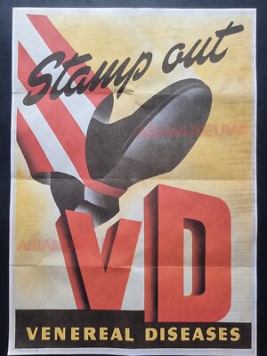 1943 WW2 USA AMERICA STAMP OUR VD VENEREAL DISEASES FLAG SHOE ...