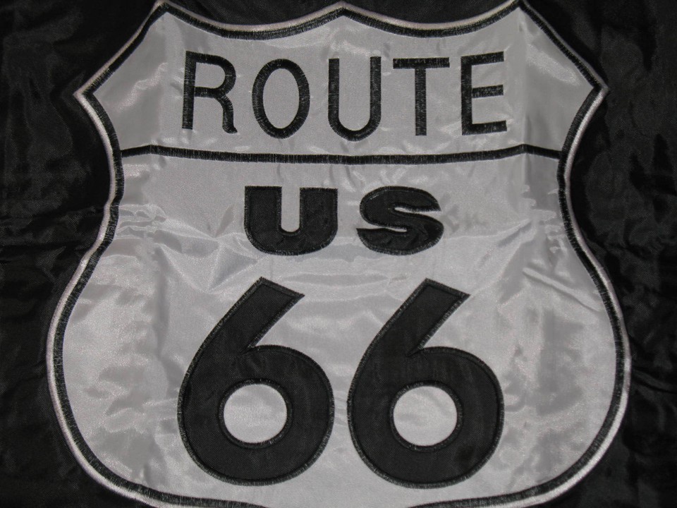 3x5 Embroidered Route 66 Flag Black Double Sided Sewn Nylon Get Your ...
