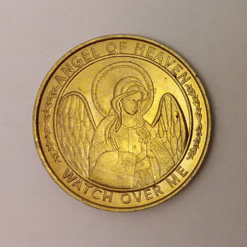 Angel of Heaven Watch Over Me Religious Pocket Coin Medal Token | eBay