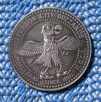 1967 Jefferson City Buzzards / Tarpon oxidized silver Mardi Gras ...