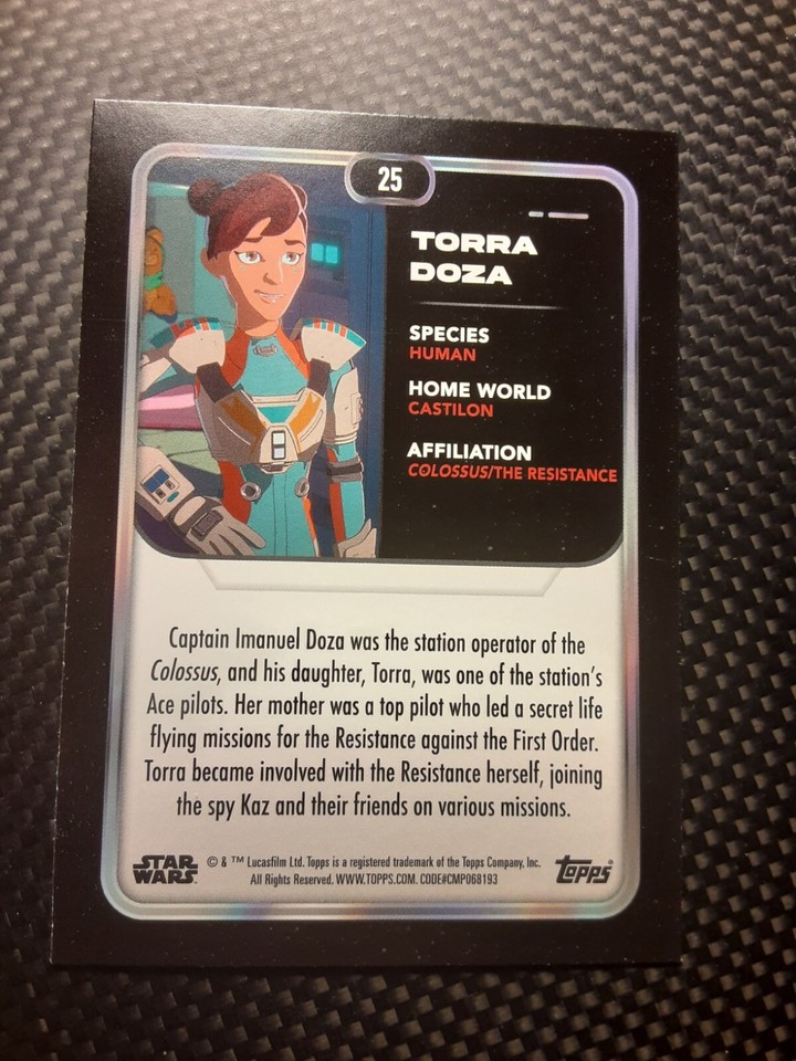 2023 Topps Star Wars Flagship RAINBOW FOIL Parallel Card TORRA DOZA ...