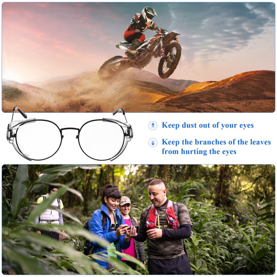 2 Count Safety Glasses Side Shields Eyeglasses Protectors for ...