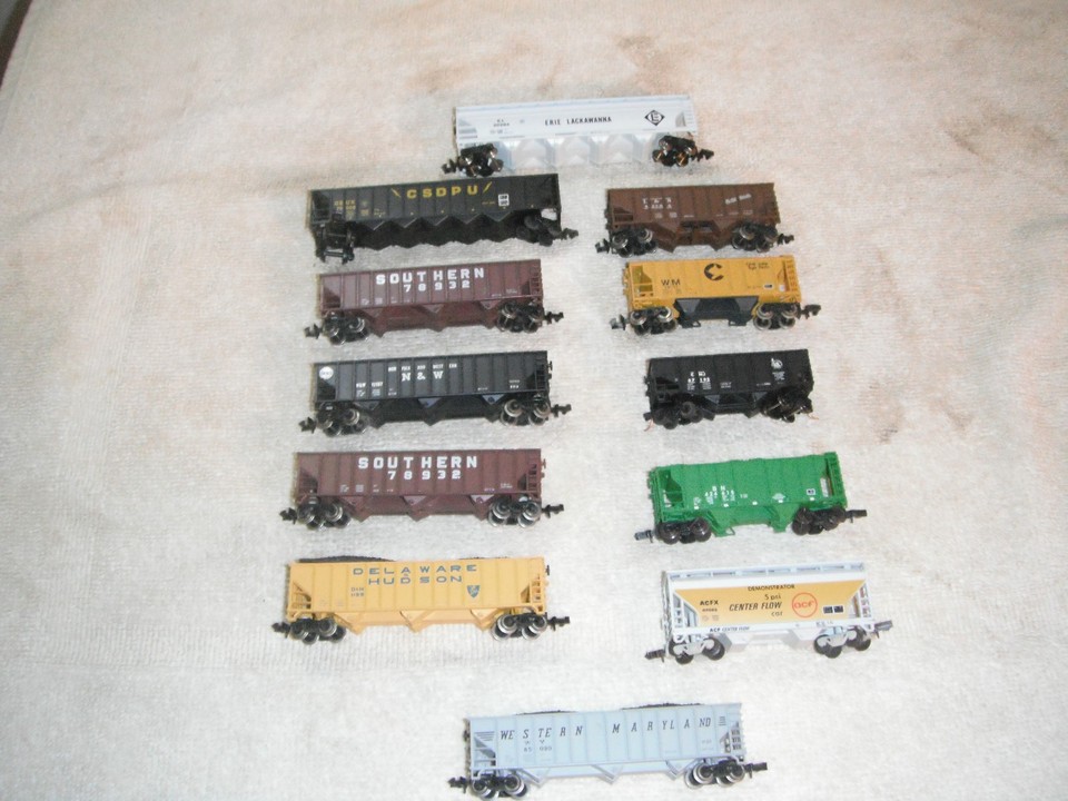 Large lot of 12 Assorted Hoppers and Covered hoppers | eBay