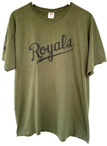 Kansas City Royals Salute To Military T-Shirt Adult Army Green XL SGA ...