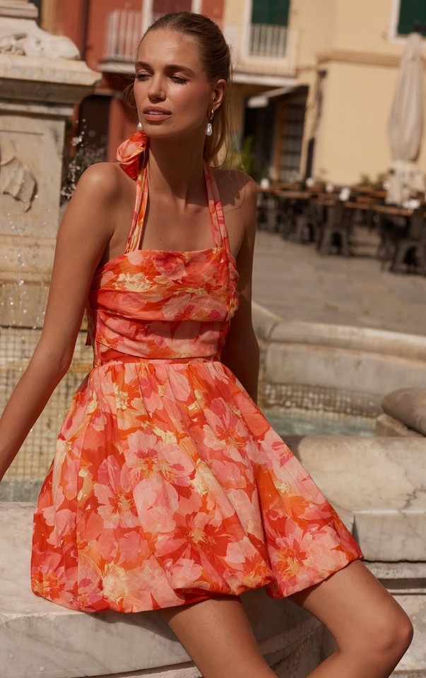 Sofia The Label - floral mini dress - Size AU 12 | L | UK 12 | US 8 | eBay Australia