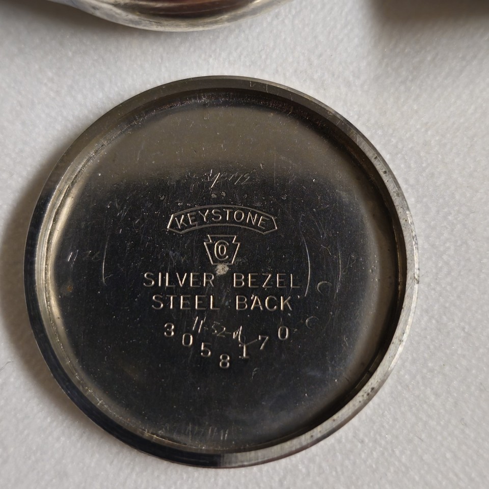 WWII Silver Bezel Hamilton Military Black Dial in Navajo Sterling ...