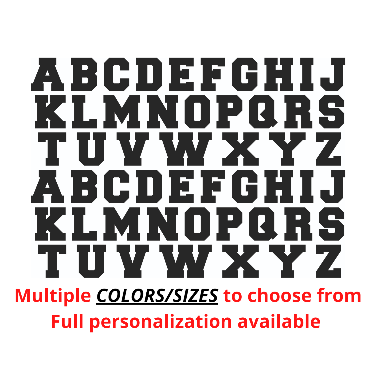 LETTERS Vinyl Decal A to Z Stickers Kit Alphabet Mug Craft WallGlass ...