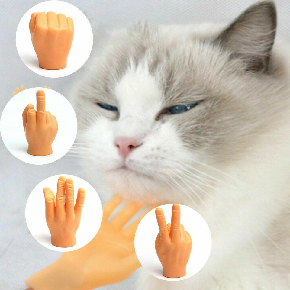 12pcs Mini Hand Joke Pet Finger Trick Realistic Rubber Rock Paper ...