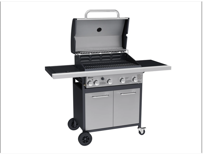Tepro Edelstahl Gasgrill "Rosedale" 4 + 1-Brenner mit Seitenkocher | eBay