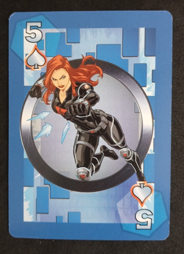 Cardinal Marvel Avengers Playing Card Black Widow 5 Spades | eBay