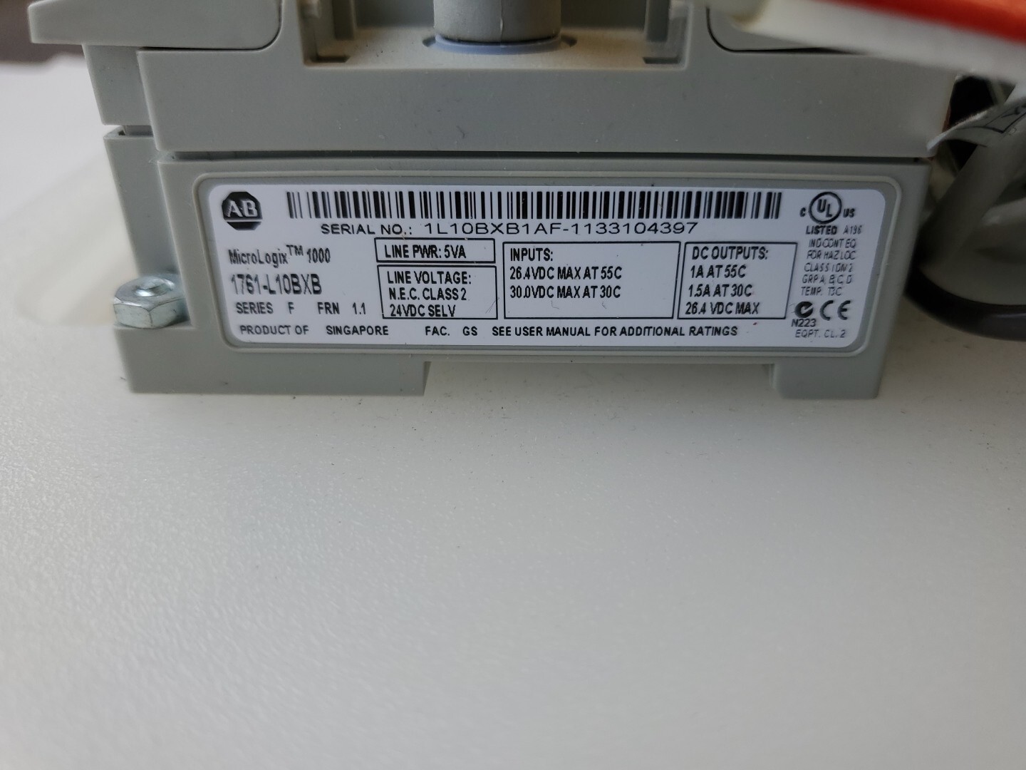 PLC Training Kit BIN95 With Allen Bradley Micrologix 1000 Controller ...