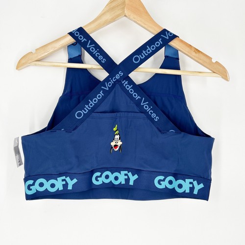 Disney Parks Outdoor Voices Blue Goofy Sports Bra SIZE L Tank Top NWT ...
