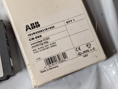 ABB 1SVR430831R1200 CM-ESS 30-500V 220-240VAC Overvoltage AC/DC Monitor ...