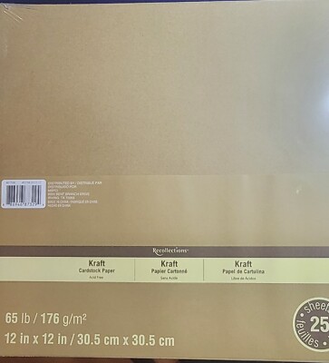 Recollections Brown Color Cardstock Paper, 12" x 12" 25 Sheets | eBay