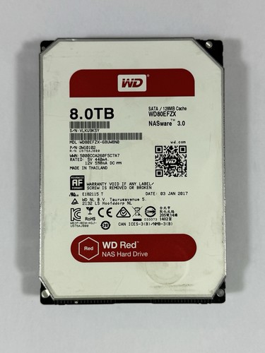 WD Red 8TB NAS HDD (WD80EFZX) – Parts Only - Read Desc | eBay