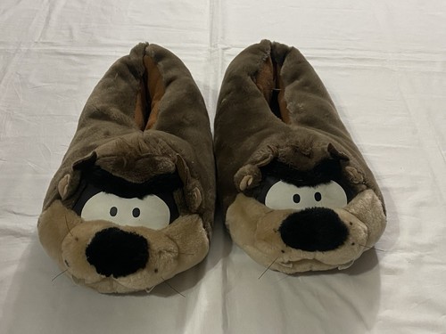 Tazmanian Devil Taz Looney Tunes Slippers Vintage 1990's Size L 10-12 ...