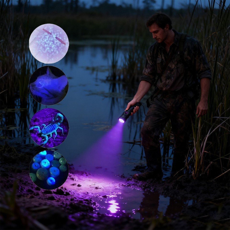 Rechargeable Blood Tracking Light for Hunting, LED Flashlight for Blood ...