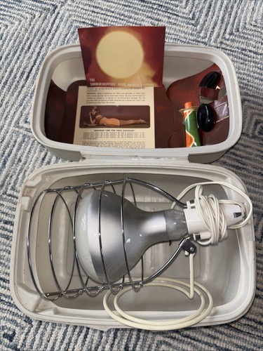 Vintage GE General Electric Deluxe Sun Lamp Kit With Case Bulb Works ...
