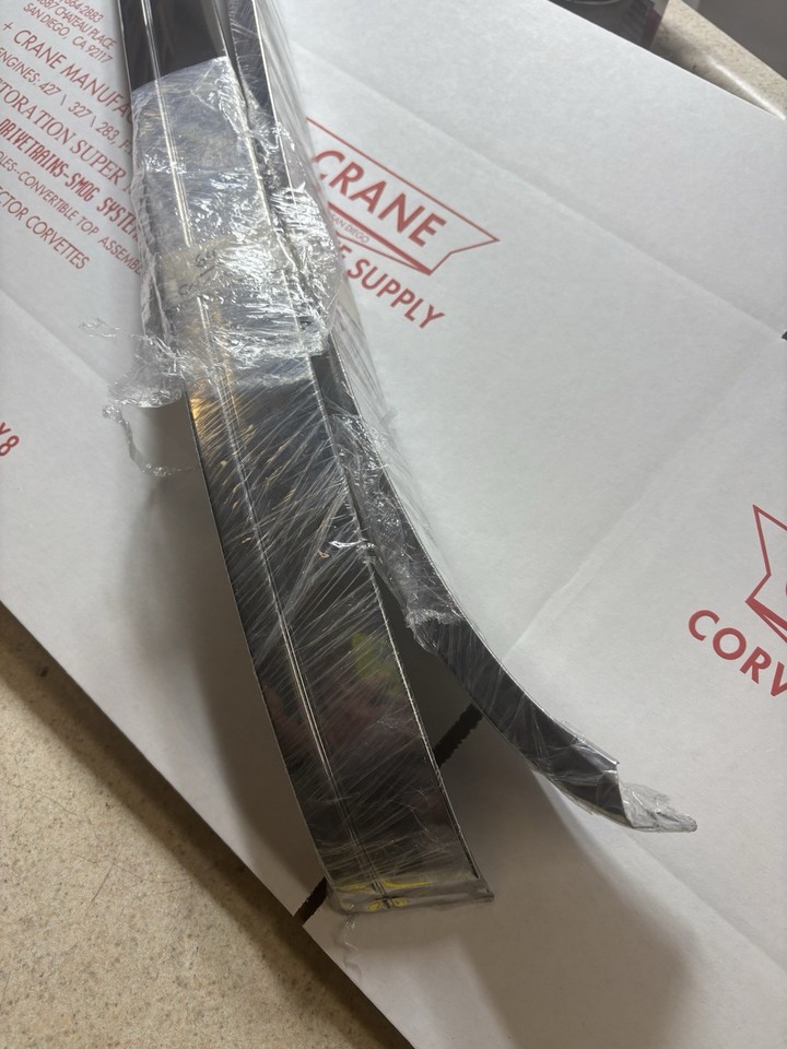 57-58-59-60-61-62 CORVETTE Hardtop Front Pair Upper molding Trim Header ...