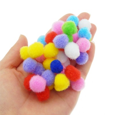 Multi-Colors 10mm 15mm Fluffy Plush Balls Pom Pom Balls DIY Making ...
