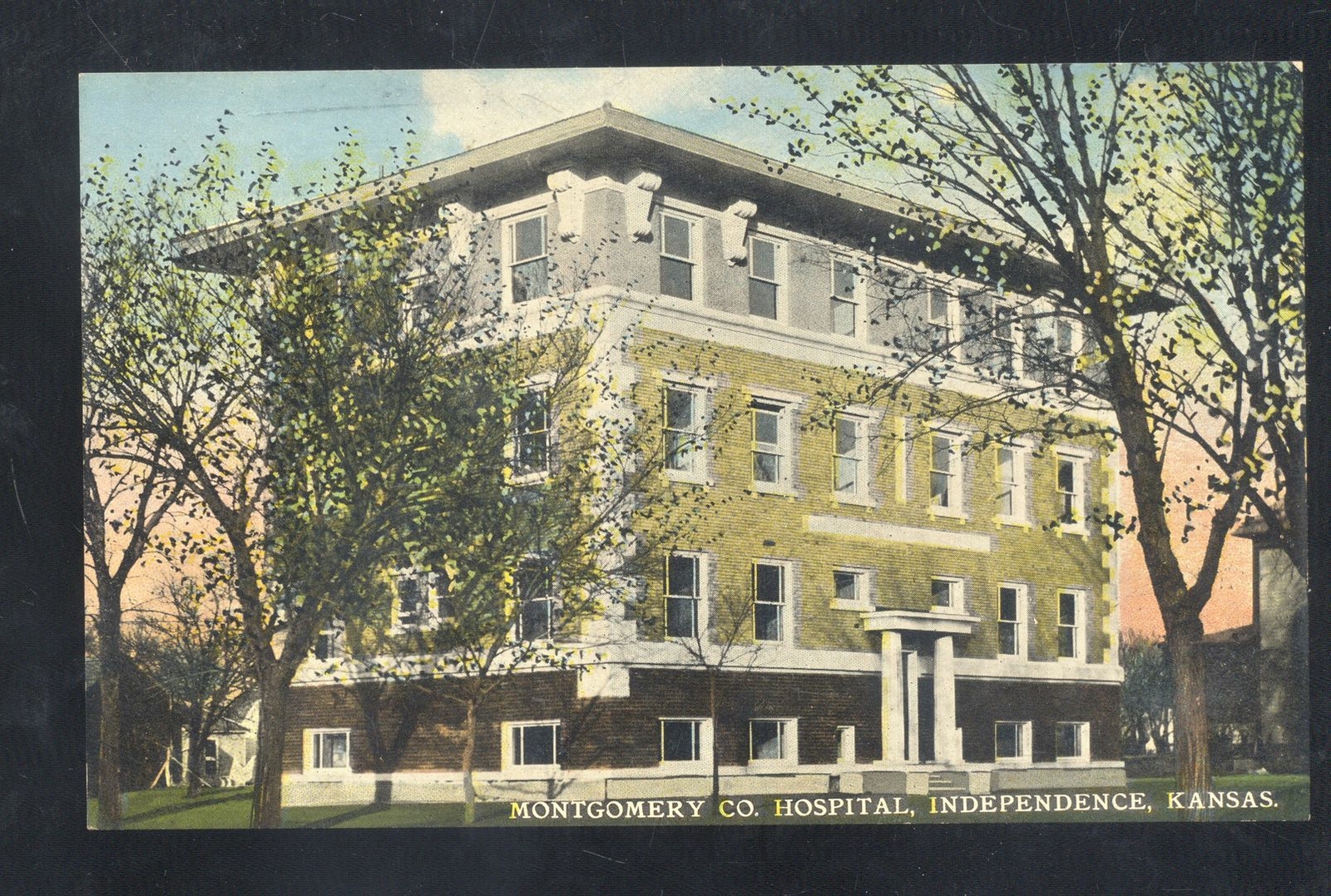 INDEPENDENCE KANSAS MONTGOMERY COUNTY HOSPITAL VINTAGE POSTCARD | eBay