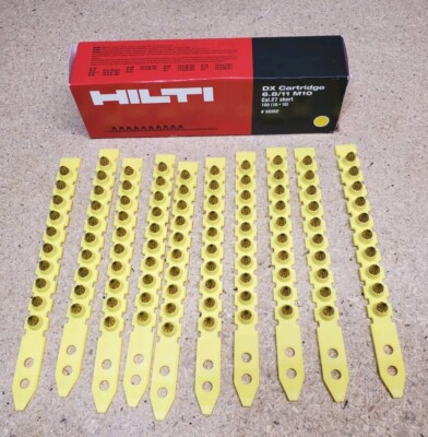 HILTI 6.8/11 M10 powder cartridges .27 cal yellow 50352 - 10 strips ...