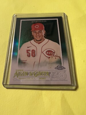 2020 Topps Allen & Ginter Chrome #270 Luis Castillo Green REFRACTOR 55/ ...