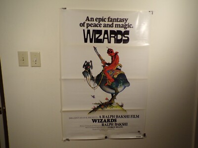 1977 MOVIE ANIMATION "WIZARDS" 1970'S ORIGINAL POSTER PEACE VERSION ...