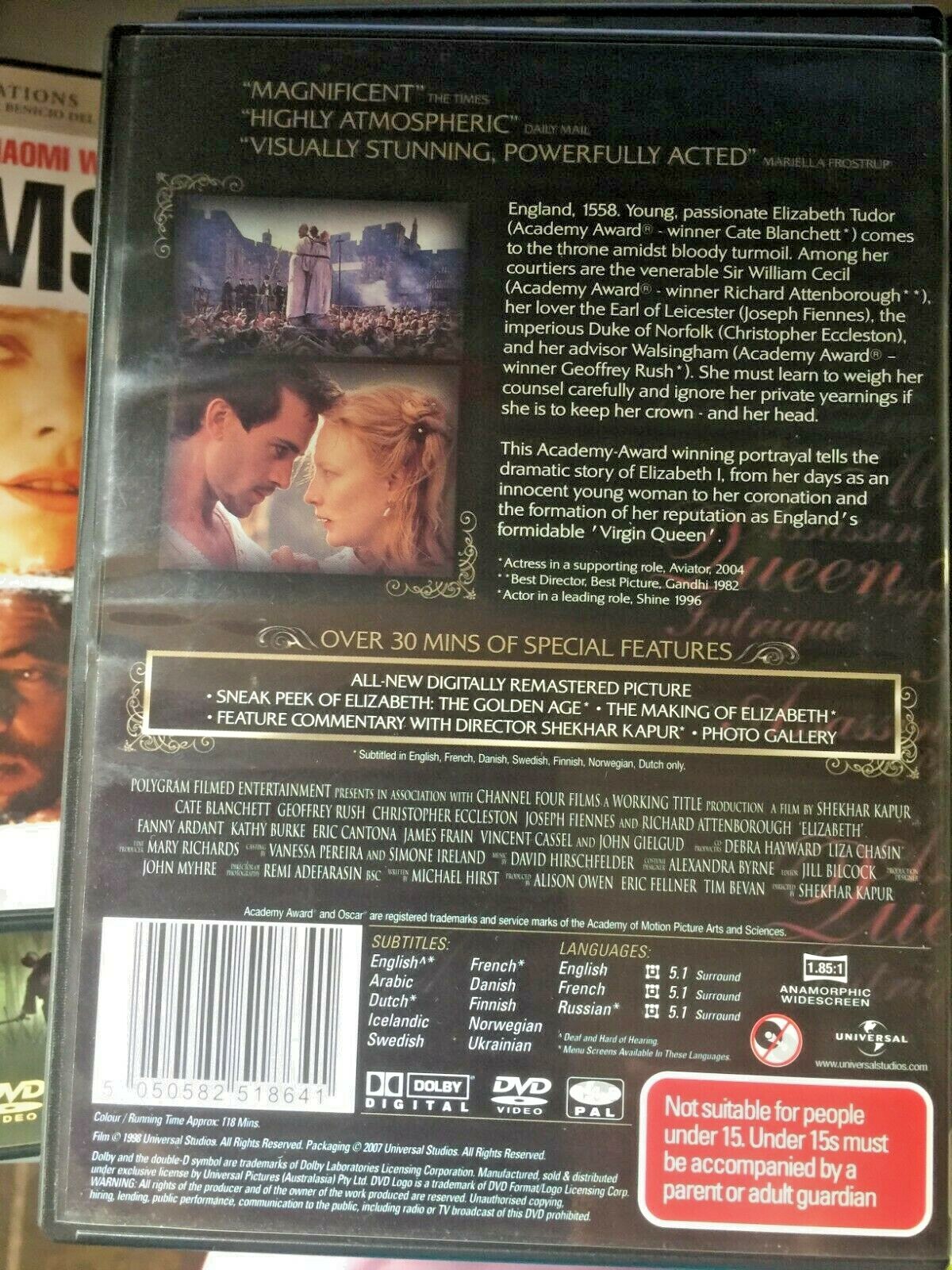 Elizabeth (DVD, 2007) PRE-OWNED 5050582518641 | eBay Australia