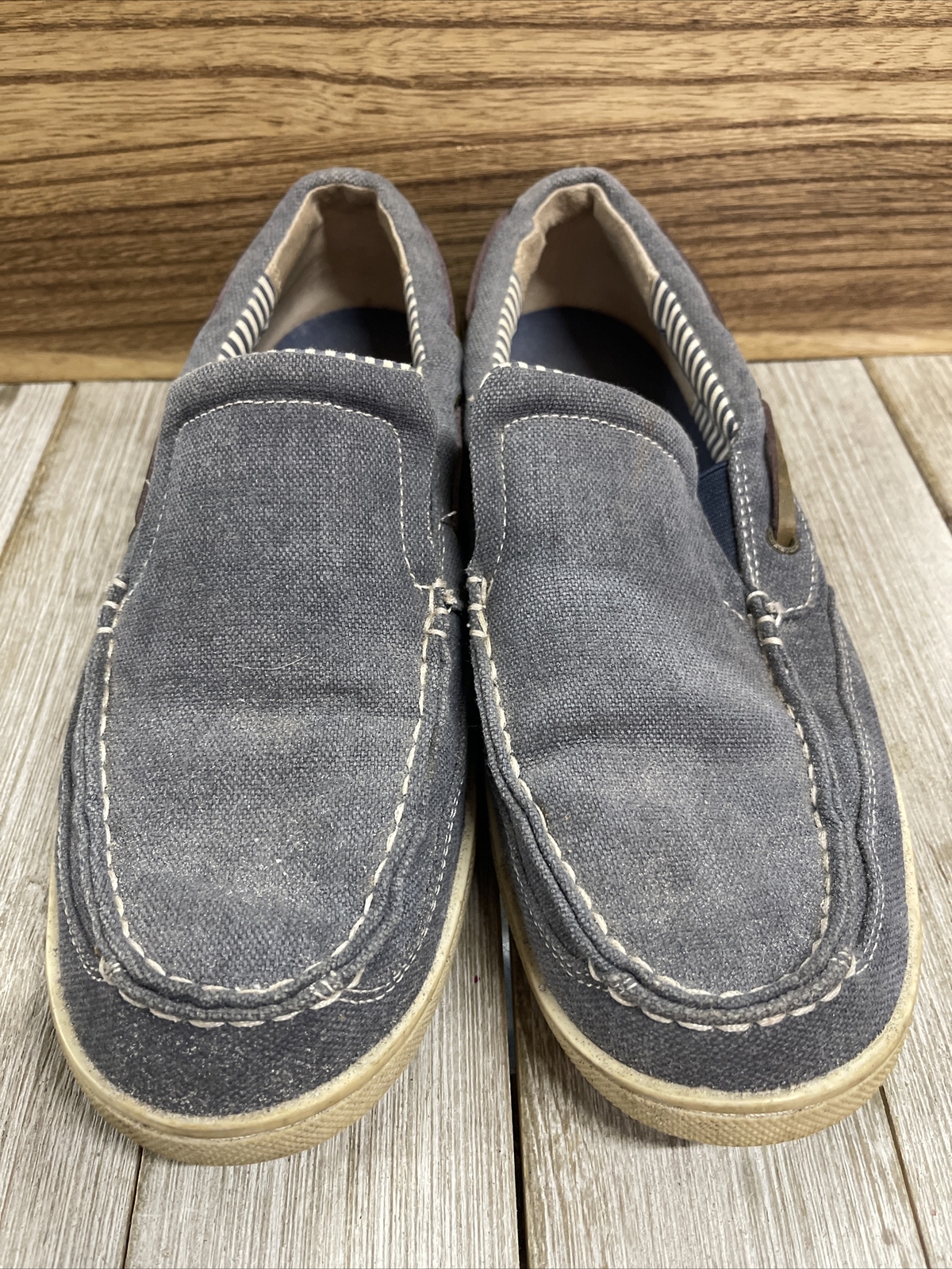 Margaritaville Cayman Men's Gray/Blue Slip-On Boat S… - Gem