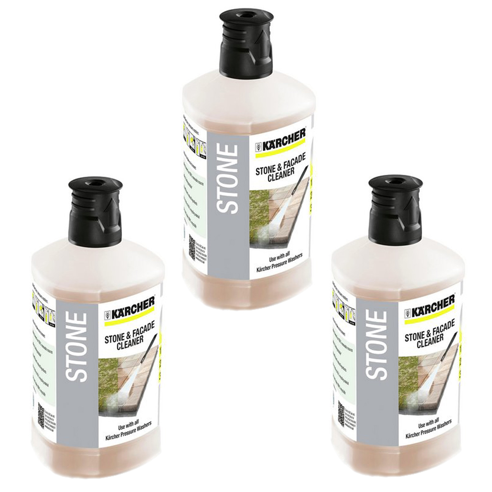 KARCHER Stone & Facade Cleaner Plug 'n' Clean 3 in 1 Detergent 1 Litre ...