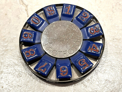 ANTIQUE Banker's Check Protector San Fransisco USA Patent 1916 | eBay