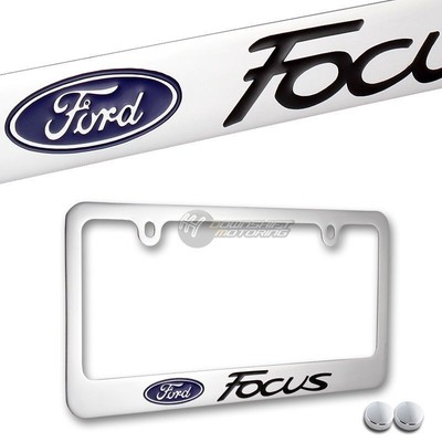 FORD FOCUS Chrome Plated Brass License Plate Frame Officially Licensed ...