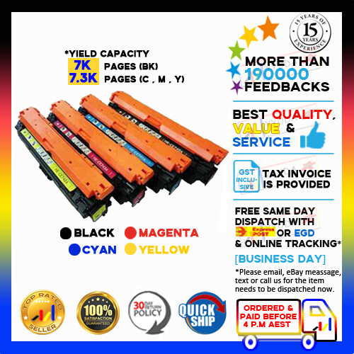 4x YYUDA NoN-OEM Toner CE740A CE741A CE742A CE743 for HP CP5225 Printer ...