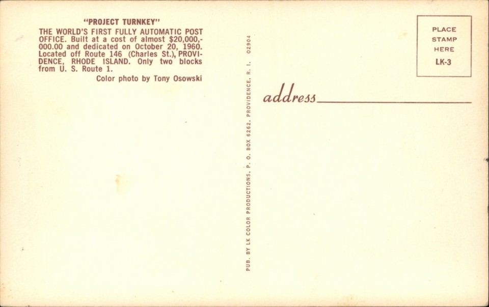 Aerial view Providence Rhode Island Post Office vintage postcard x764 ...