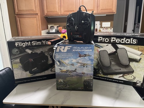RealFlight Evolution Controller + CH Flight Sim Yoke & Pro Pedals ...