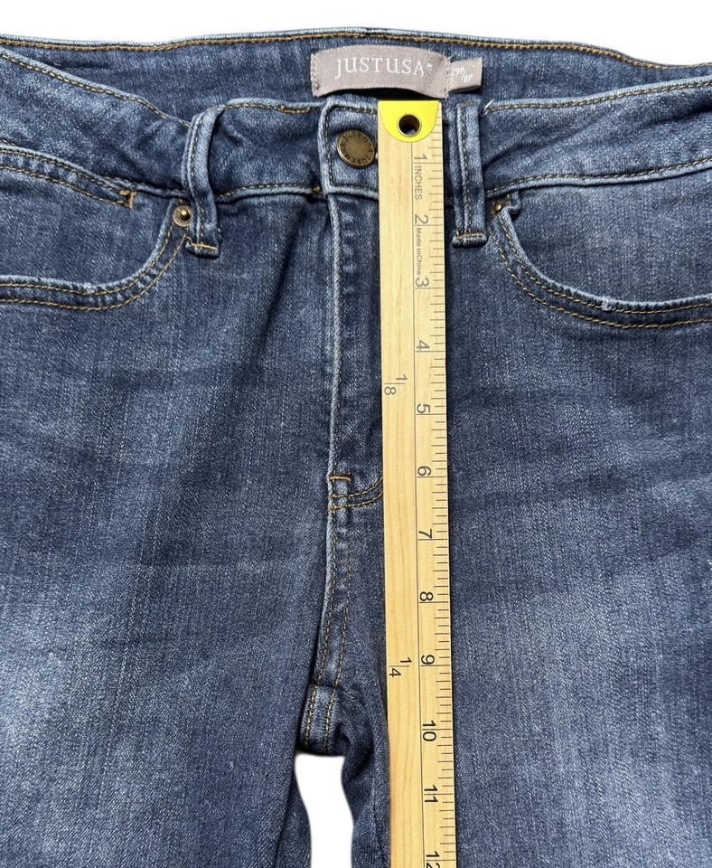 JUSTUSA Women’s Skinny Jeans Blue Stretch Denim Mid Rise Petite 29P/8P ...