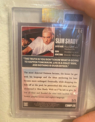 EMINEM 2024 Complex X Gas Trading Cards AUTOGRAPHED RED FOIL PARALLEL # ...