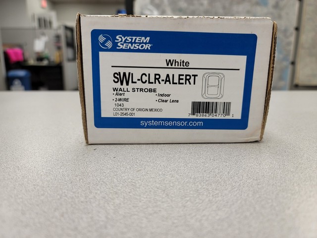 System Sensor Swl-clr-alert Wall Strobe 2 Wire Clear Lens Indoor L ...