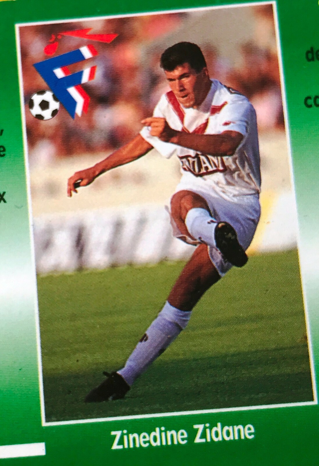 #225 ZINEDINE ZIDANE ROOKIE BORDEAUX CARTE PANINI FOOTBALL CARD 1995 ...