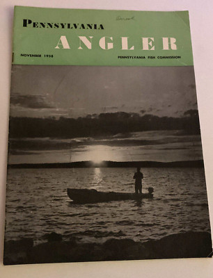 VINTAGE Pennsylvania Angler Magazine Nov 1958 Illustrated Fishing Cover ...