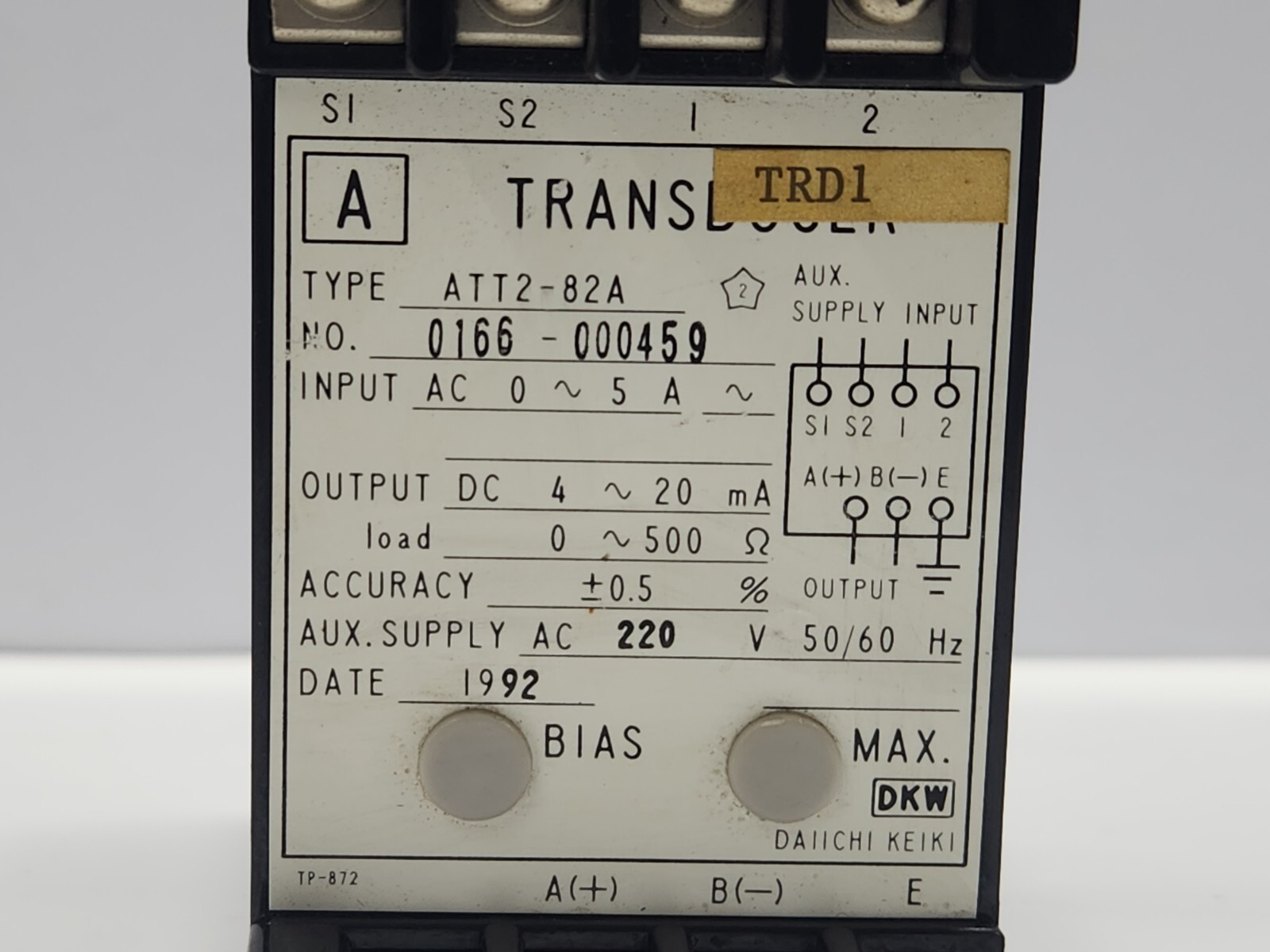 DAIICHI KEIKI ATT2-82A TRANSDUCER 0166-000459 | eBay