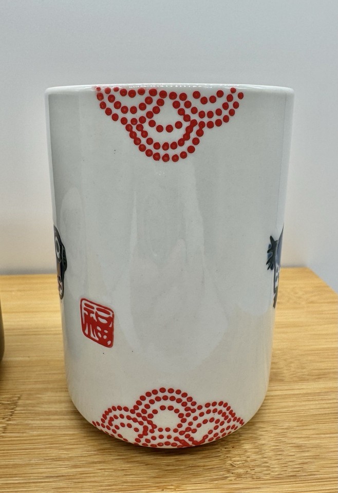 Handleless Ceramic Tea Cups Transitional Japanese Chinese ~ Puffer Fish ...