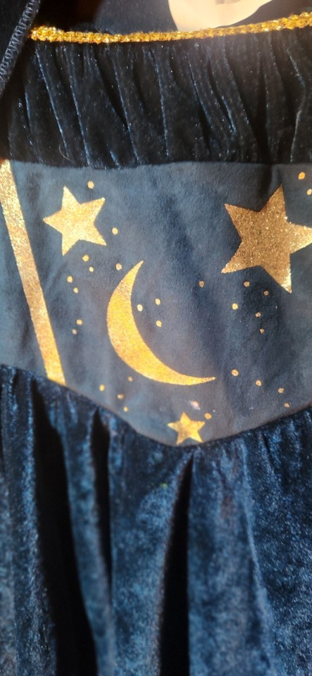 SPELLBOUND WIZARD HALLOWEEN COSTUME SIZE 6-6X Blue Velvet | eBay