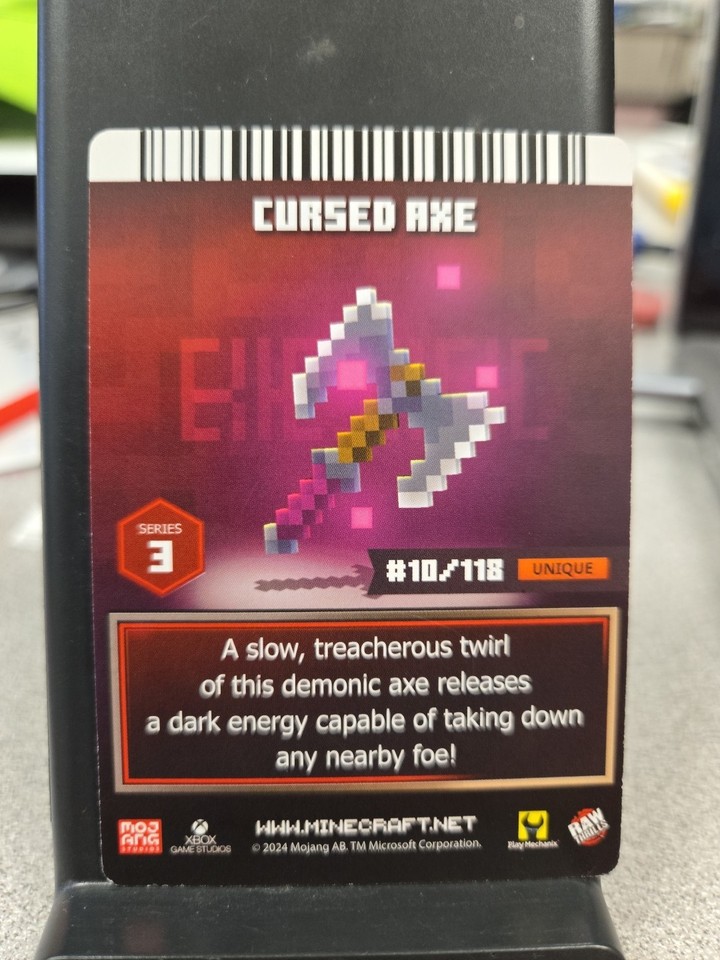 CURSED AXE Minecraft Dungeons Arcade UNIQUE SERIES 3 Free Ship #10/118 ...