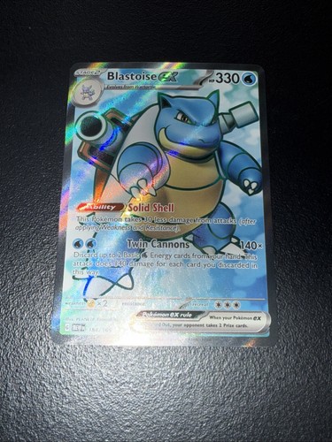 Pokemon Card Blastoise ex 184/165 Scarlet & Violet 151 Holo Full Art NM ...