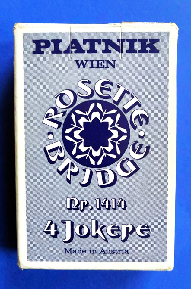 Card Game Rosette 56 Bl Piatnik No 1414 Romme Bridge Whist Canasta ...