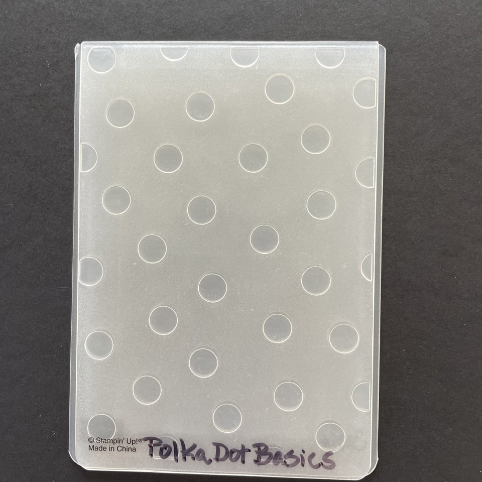 Stampin Up Sizzix Big Shot Embossing Folder POLKA DOT BASICS Background ...
