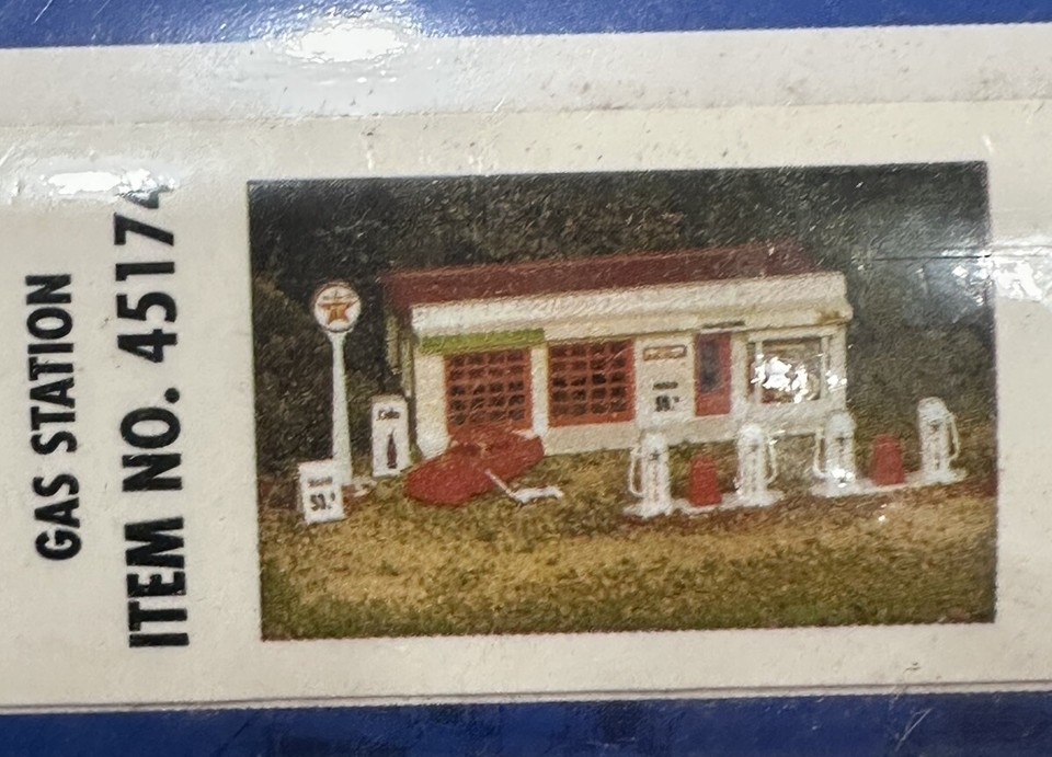 Vintage BACHMAN PLASTICVILLE #45174 HO SCALE GAS STATION SNAP KIT NEW ...
