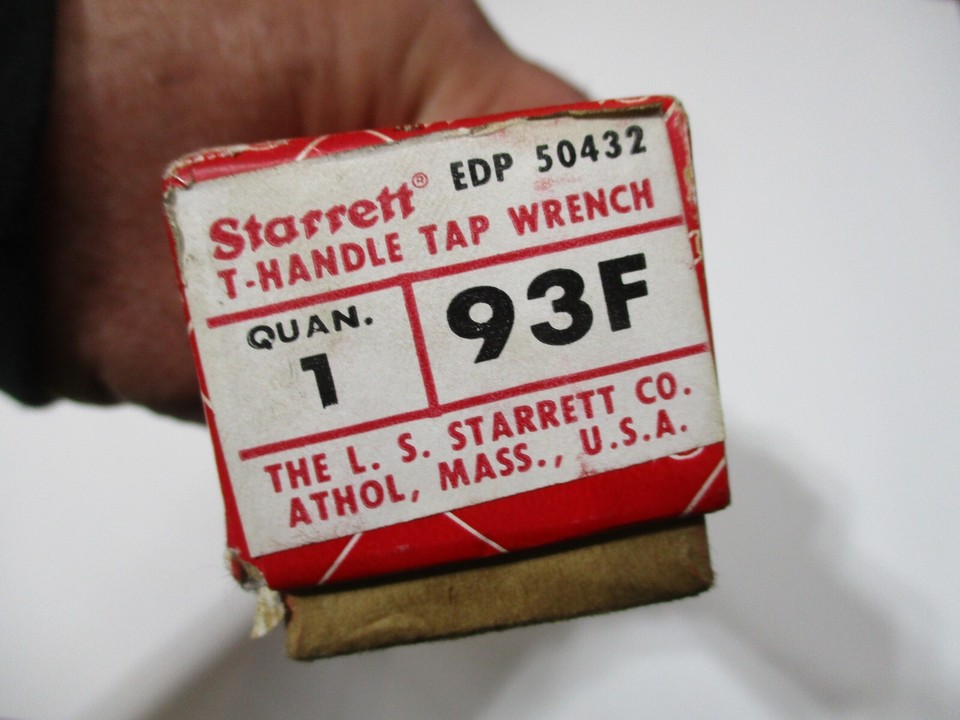Starrett Tap Wrench T-Handle No. 93F, USA, Brand New, New Old Stock | eBay